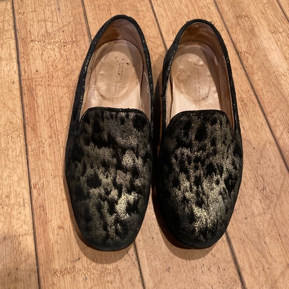 Dieppa Restrepo | Shoes | Dieppa Restrepo Black Gold Leather Loafers ...
